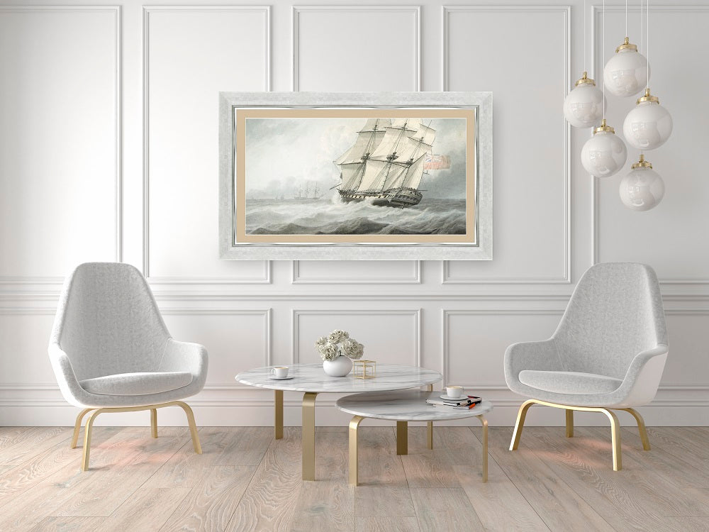 Silver Frame for Samsung The Frame TV | Deco TV Frames