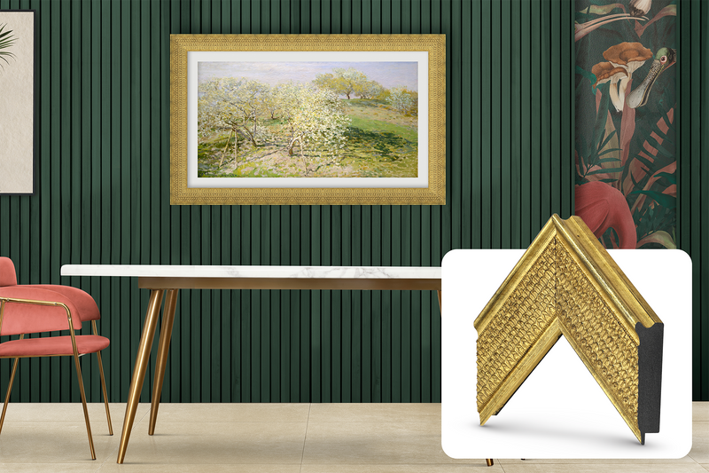 Gatsby Gold Frame for Samsung The Frame TV | Deco TV Frames