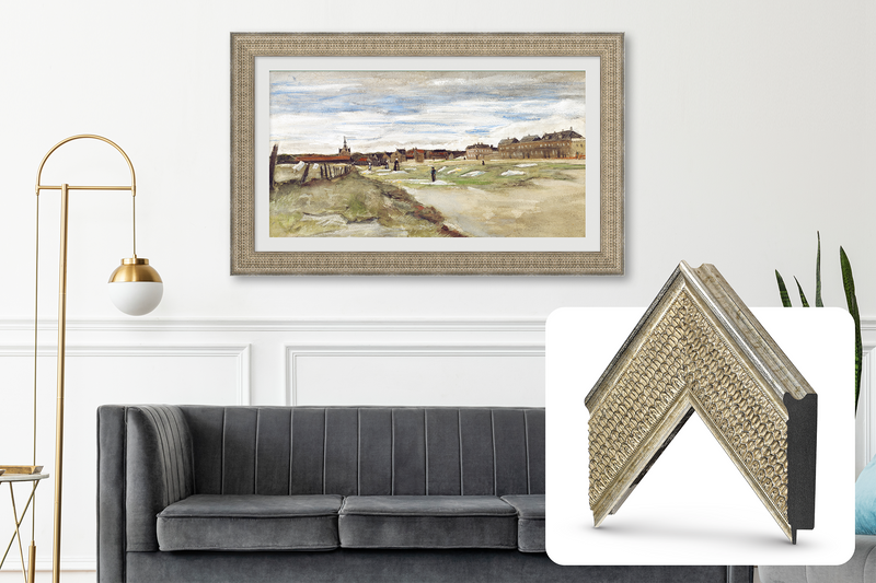 Gatsby Silver Frame for Samsung The Frame TV | Deco TV Frames