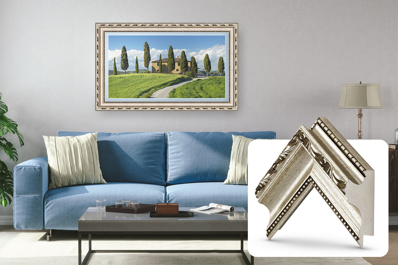 Ornate Silver Frame for Samsung The Frame TV | Deco TV Frames