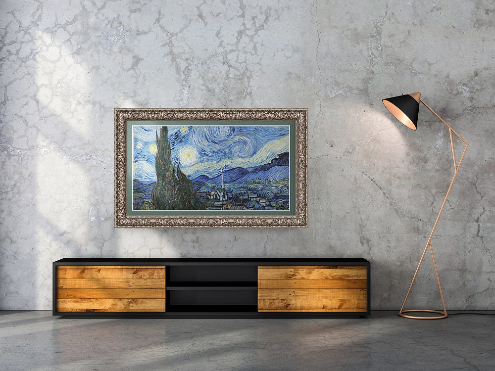 Tuscan Silver Frame for Samsung The Frame TV | Deco TV Trames