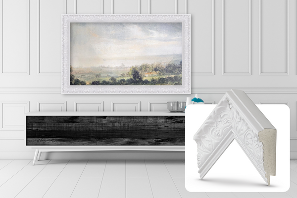 Tuscan White Frame for Samsung The Frame TV | Deco TV Trames