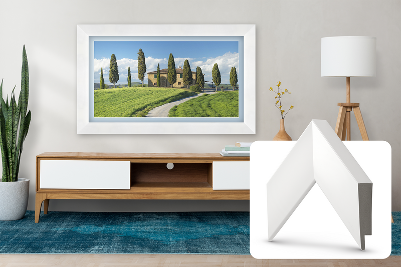 Open Box Gloss White Frame for Samsung The Frame TV | Deco TV Frames