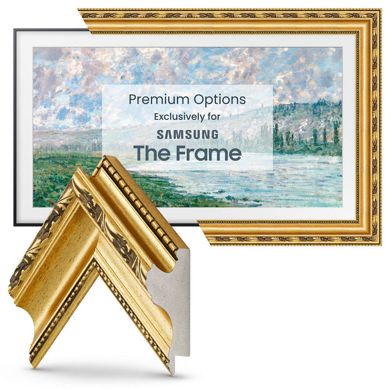 Open Box Ornate Gold Frame for Samsung The Frame TV | Deco TV Frames