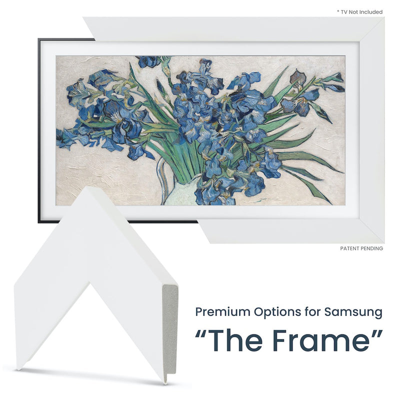 Gloss White Frame for Samsung The Frame TV | Deco TV Frames